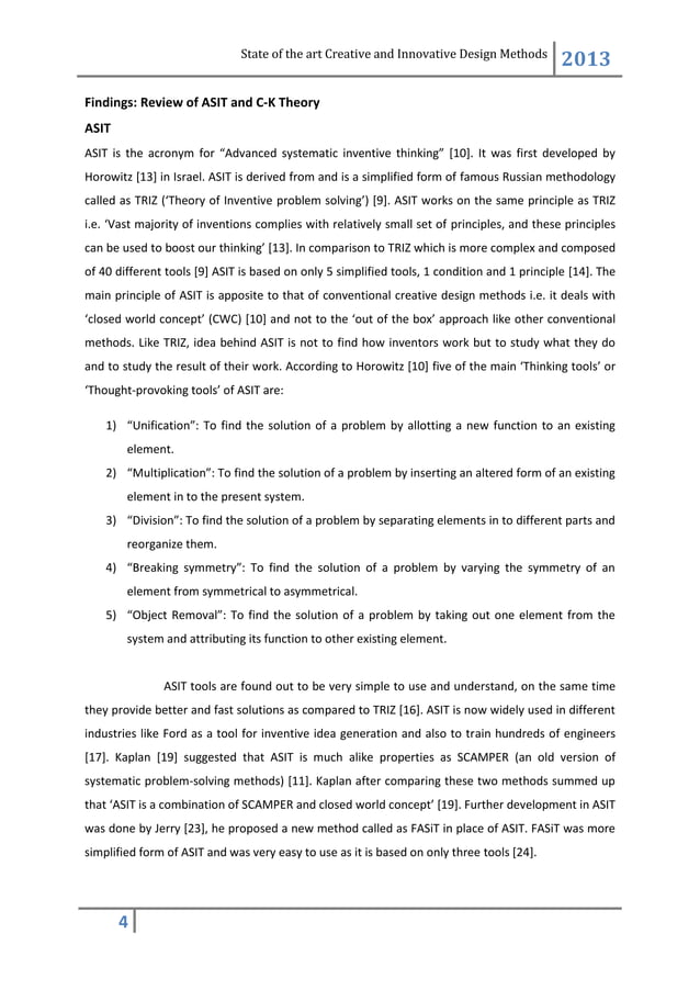 State of the art creative and innovative design methods | PDF