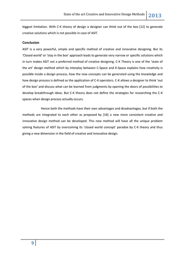 State of the art creative and innovative design methods | PDF