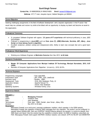 Sunil Singh Tanwar_Resume | DOCX