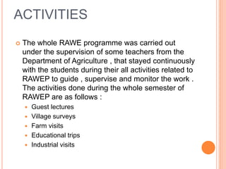 A Report on RAWE | PPTX