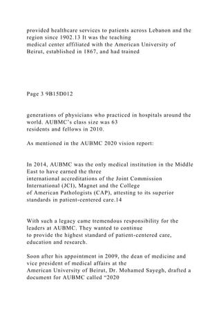 9B15D012 AMERICAN UNIVERSITY OF BEIRUT MEDICAL CE.docx