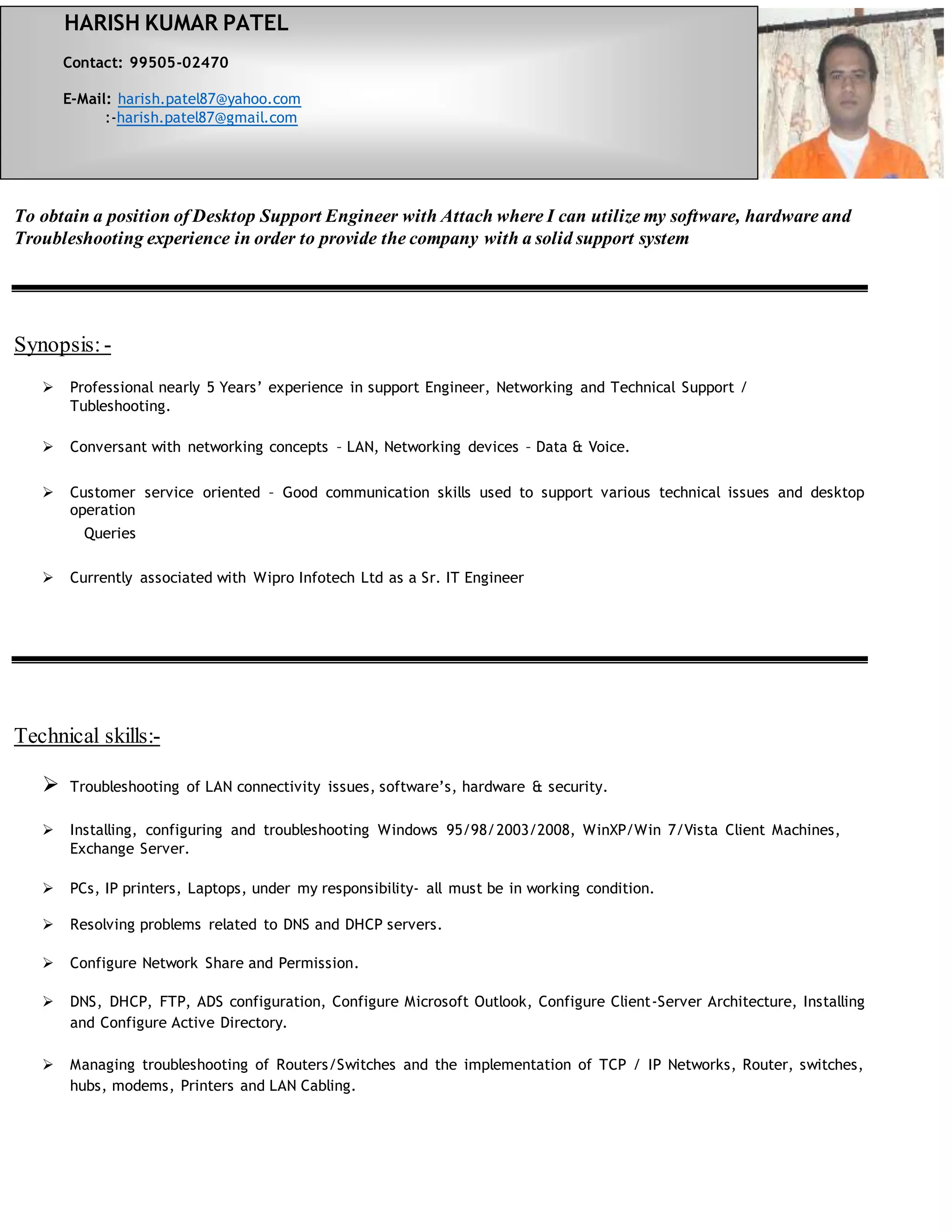 Resume Harish Patel | DOCX