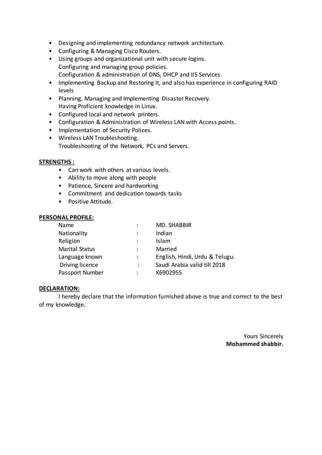 shabbir cv | PDF