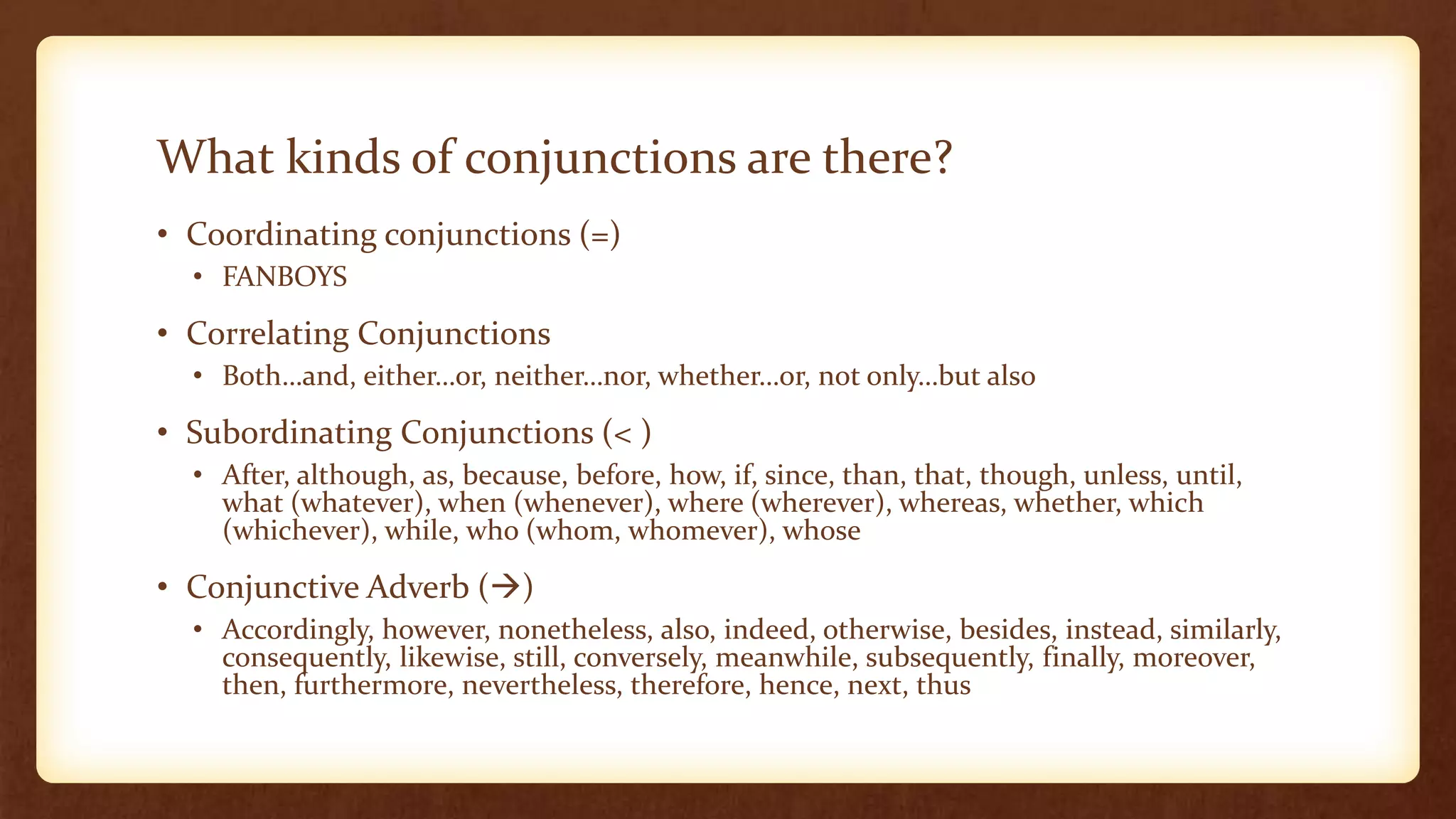 Conjunction Junction | PPTX