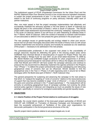 terminal report narrative_cordaid 2 | PDF