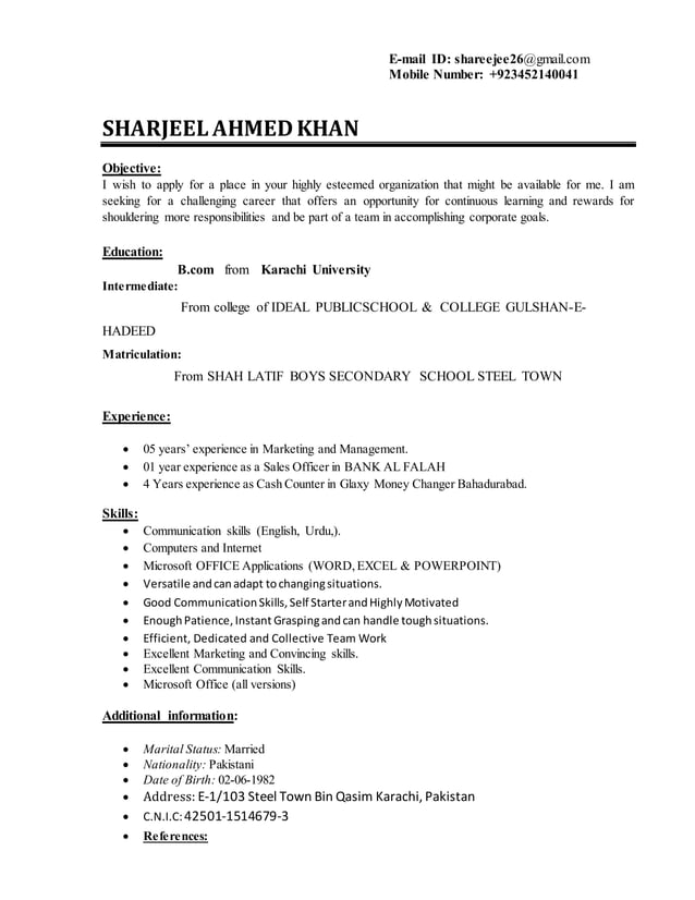Umairz Resume New | DOCX | Resume Writing and Advice | Job Search