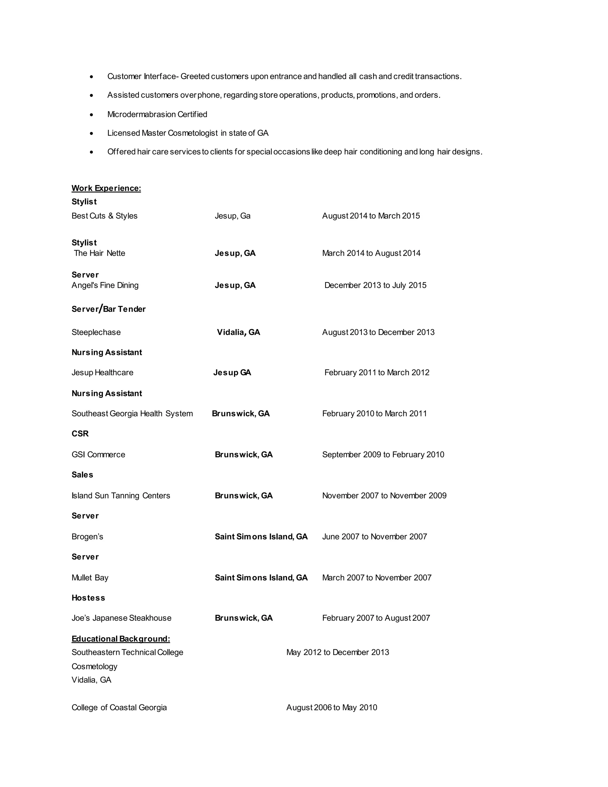 Julianna Edmunds resume | PDF | Free Download