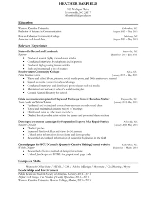 Heather Barfield's Résumé | DOCX