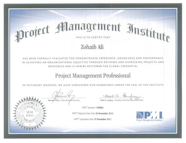 PMP Certificate