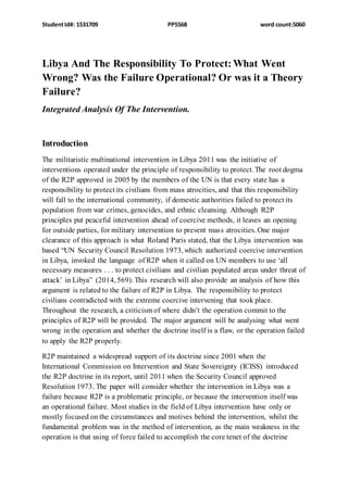 Libya final research | PDF