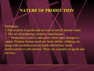 Basics of business nature and factors of production4 | PPT