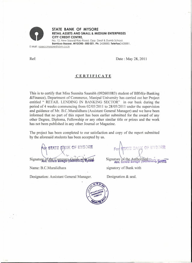 Project Certificate | PDF