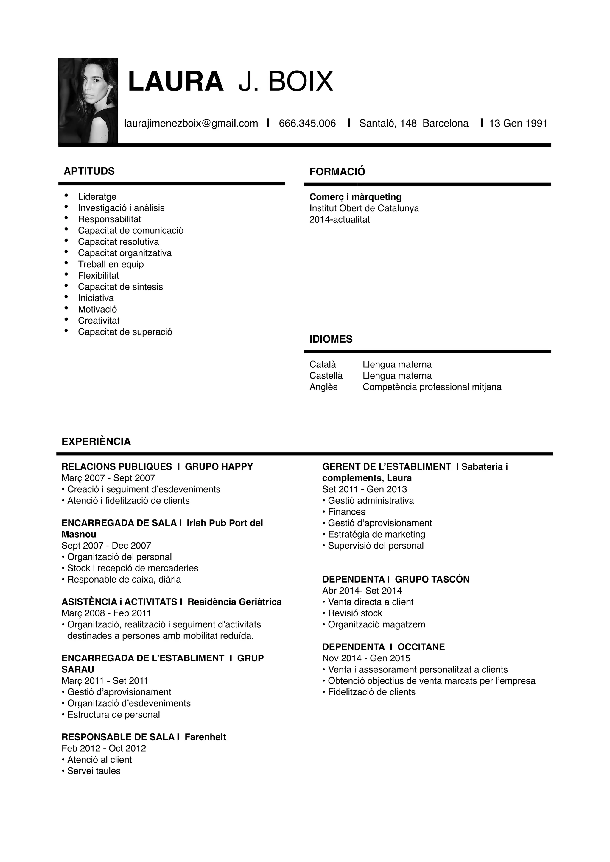 Laura Boix CV | PDF