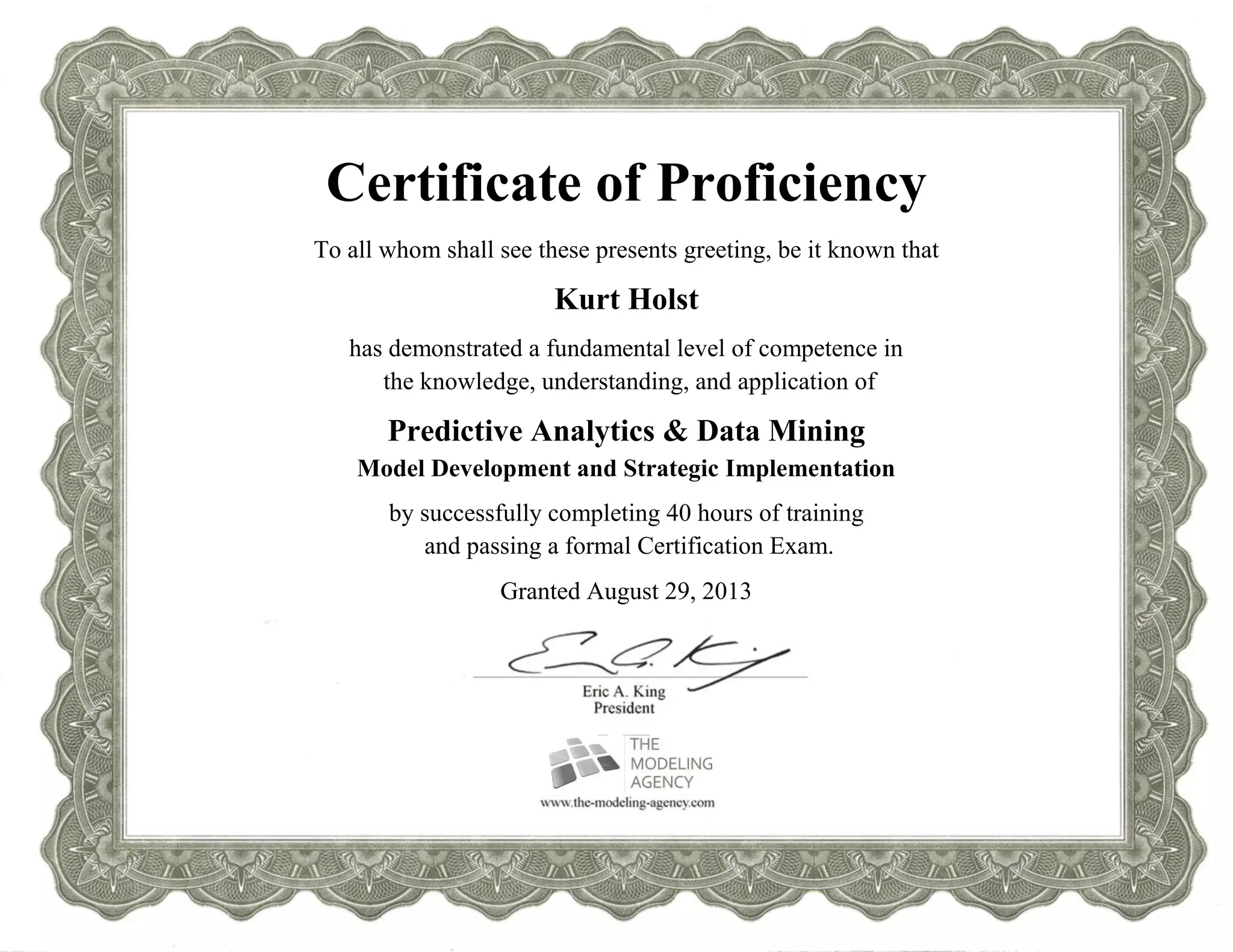 Certificate of Proficiency - 18 or above | PDF