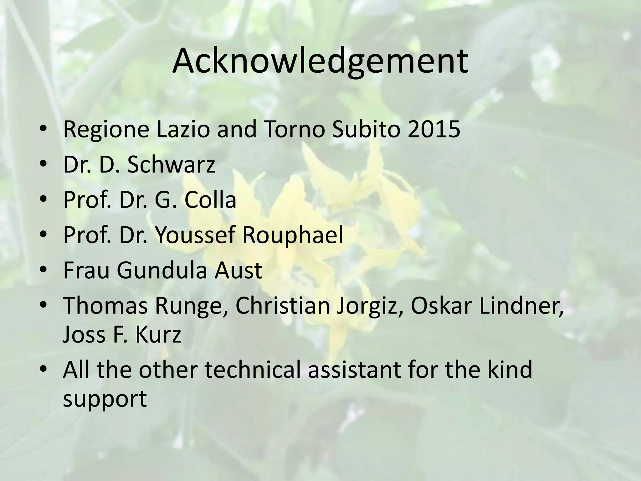 Use of biostimulants for a sustainable horticulture | PPTX