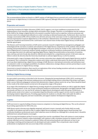 Digital Literacy in Post-certification Health Care Education | PDF