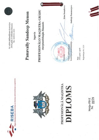 Masters Certificate | PDF