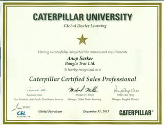 Caterpillar Certified Sales Professional-Global Petrolium | PPT