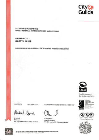City And Guilds Certificate Template