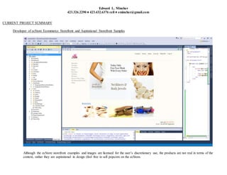 E. Mincher Current Project Summary | PPT