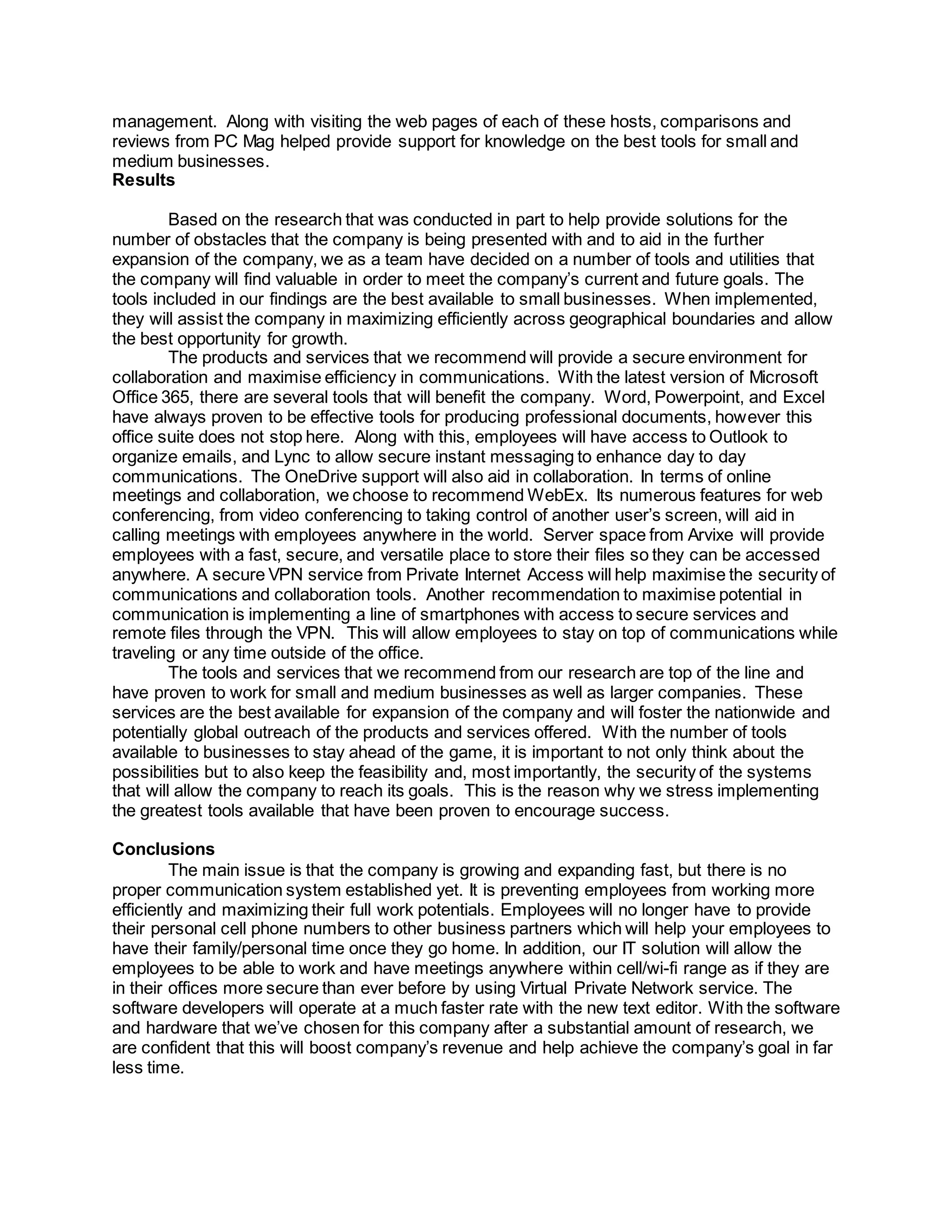 TechCommProject | DOCX | Web Conferencing | Computer Software and Applications