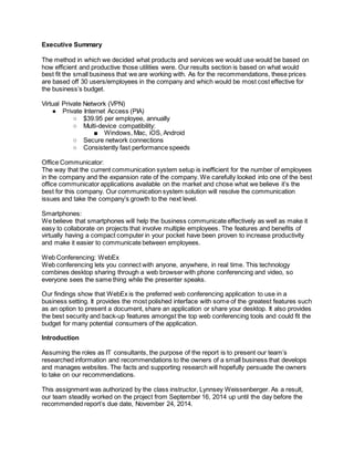 TechCommProject | DOCX | Web Conferencing | Computer Software and ...