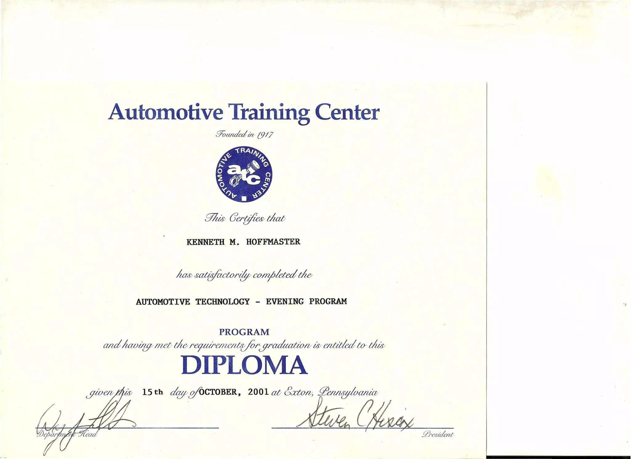 atc automotive training center diploma | PDF