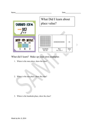 2nd grade -place value | PDF