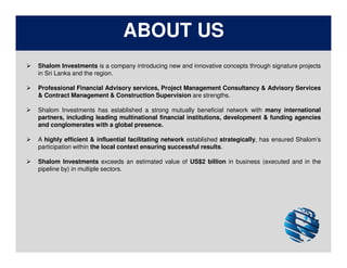 Shalom Investments - Corporate Profile | PDF