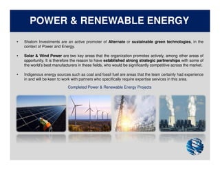 Shalom Investments - Corporate Profile | PDF