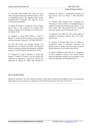 Light smoking and its affect on WBC, PFT and Hb | PDF | Smoking ...