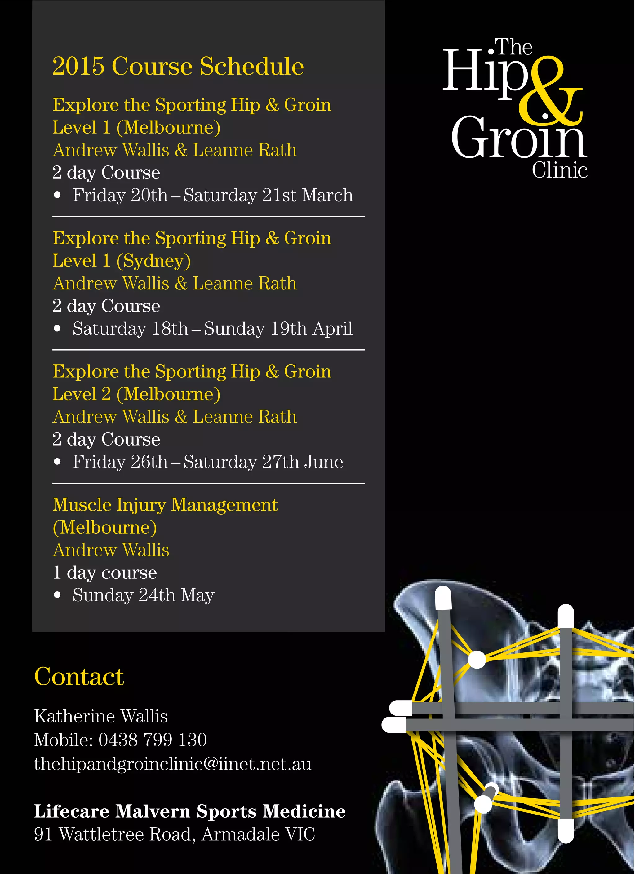2015 THE HIP & GROIN CLINIC COURSE SCHEDULE | PDF