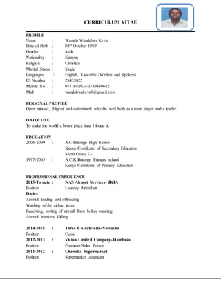 Wanjala cv | PDF