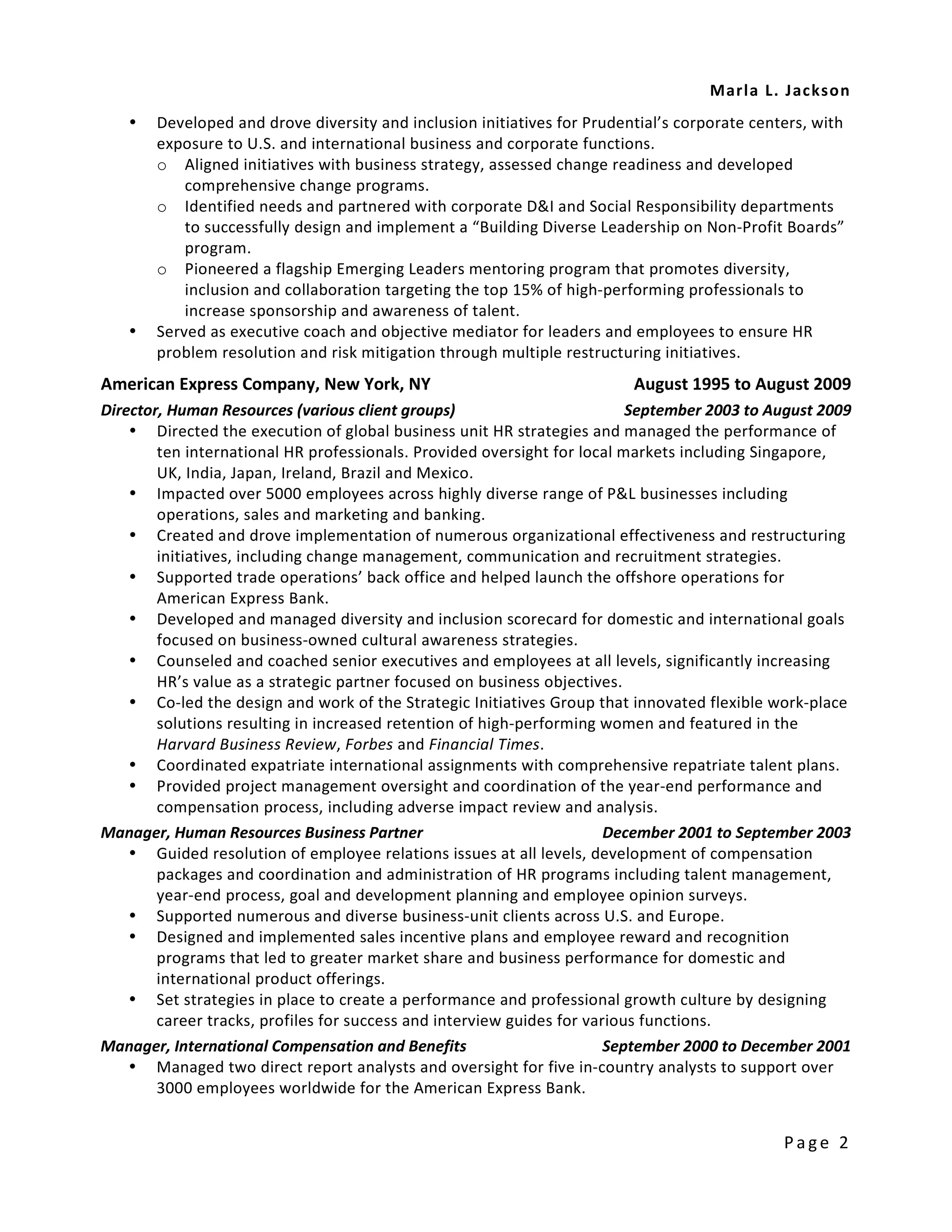 Marla L Jackson Resume | PDF