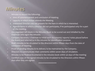 Secretarial Standard on Board meetings | PPT