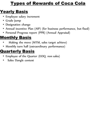 PERFORMANCE APPRAISAL OF COCA COLA EMPLOYEES | DOCX