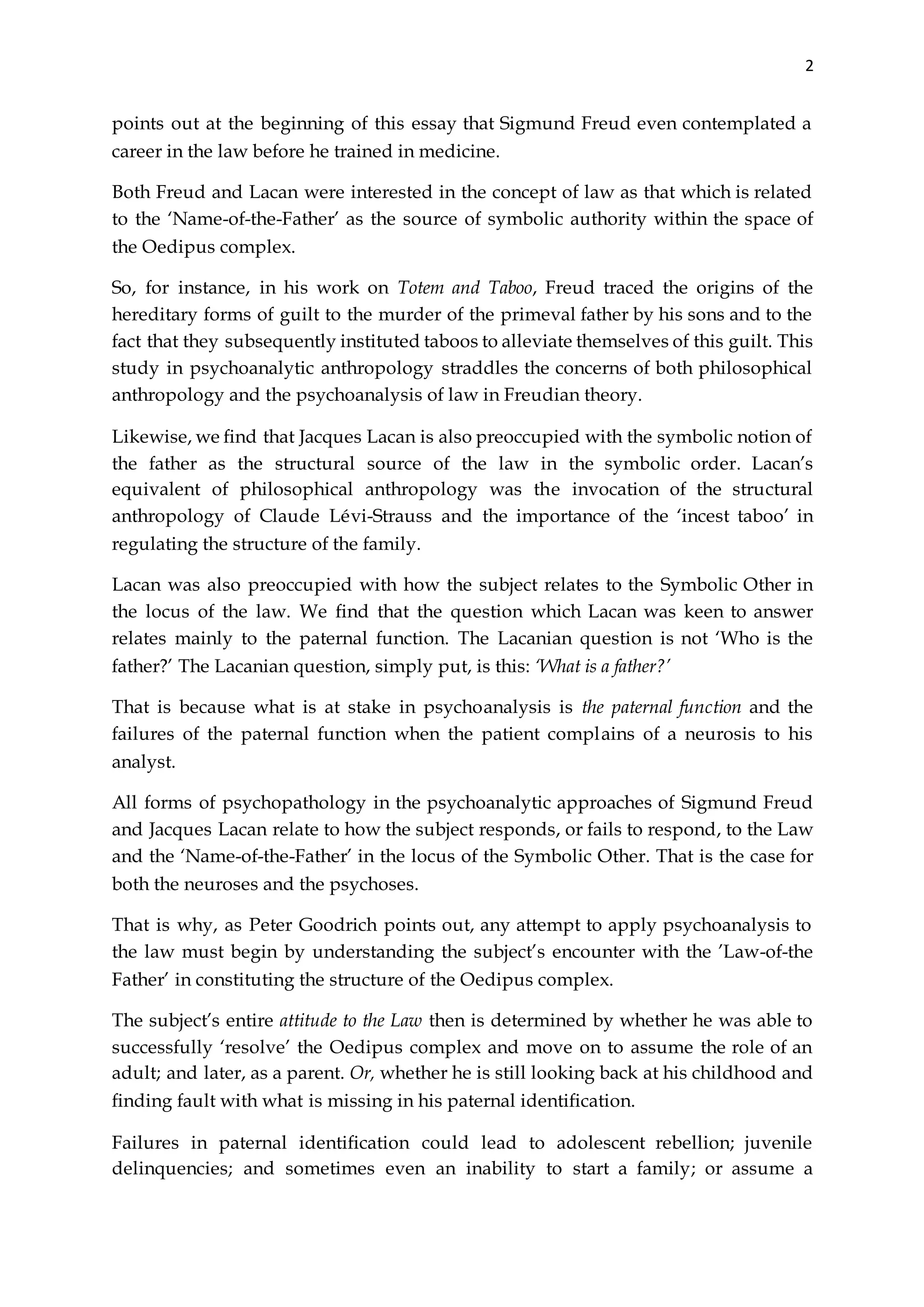 Peter Goodrich on the Psychoanalysis of Law | DOCX