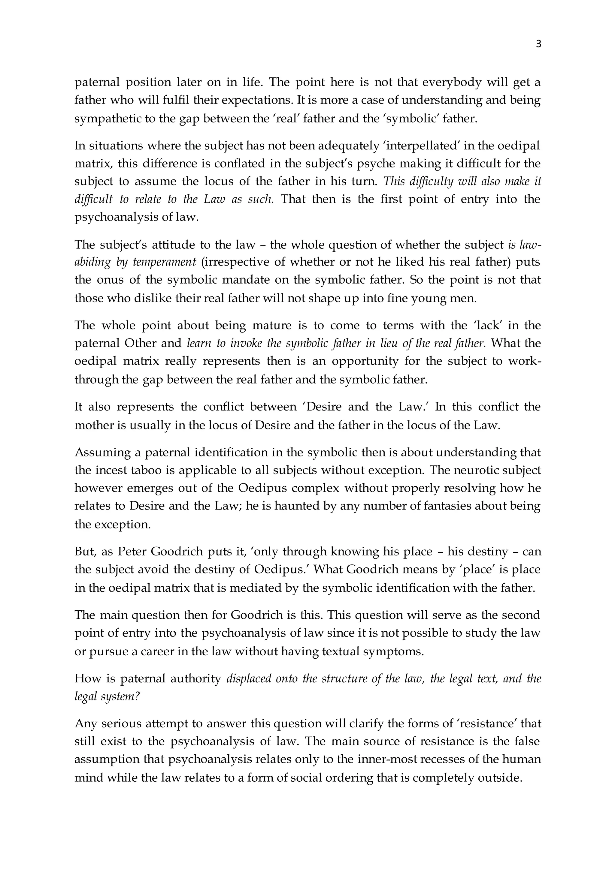 Peter Goodrich on the Psychoanalysis of Law | DOCX