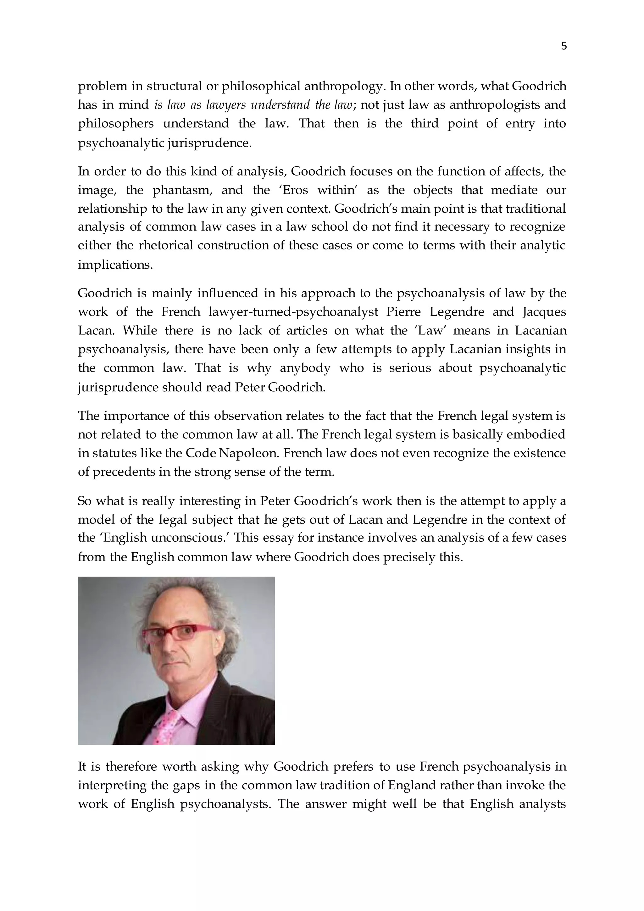 Peter Goodrich on the Psychoanalysis of Law | DOCX