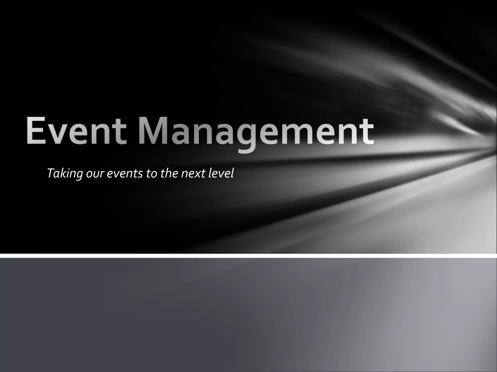 Event Management | PPT
