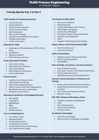 FLNG Course Brochure | PDF