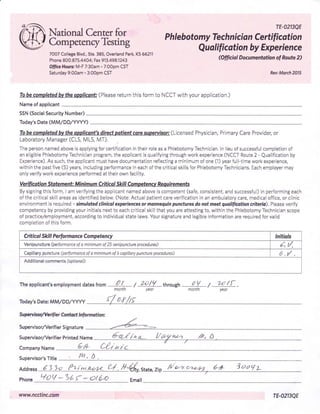 PT Certification Qualification by Experience Letter - Dr. Vayner | PDF