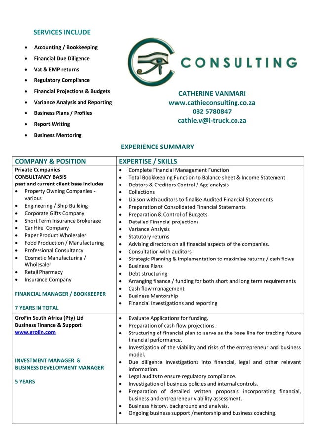 C CONSULTING_Overview | PDF | Business Accounting & Finance | Business