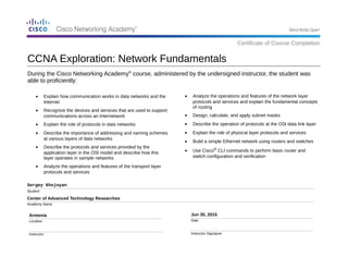 CCNA Exploration Network Fundamentals | PDF | Computer Networking | Computing