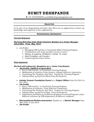 Sumit Deshpande - Resume (1) | DOCX