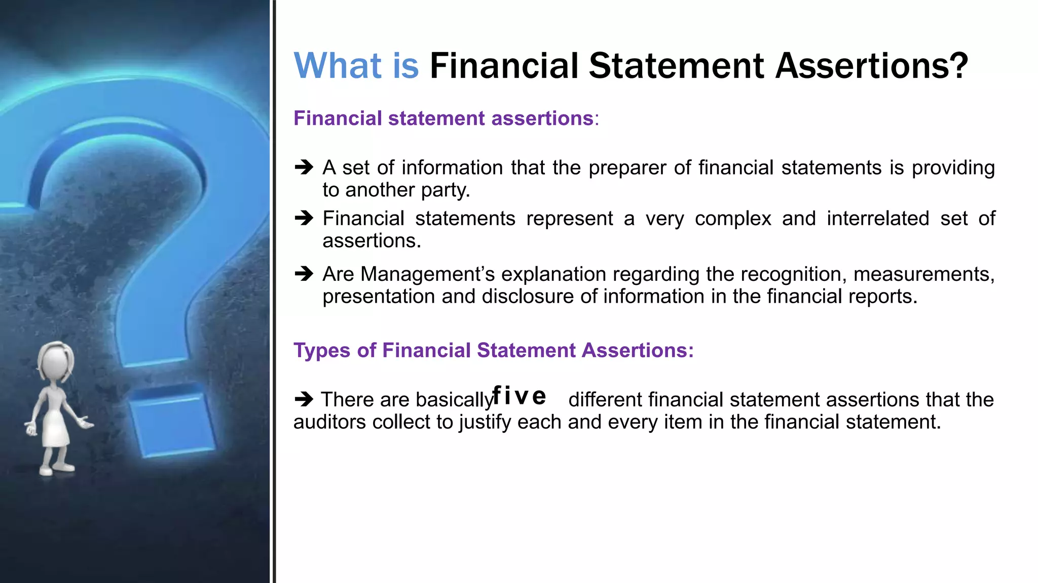 Risk Assessment and Financial Statement Assertions Overview v2 | PPTX
