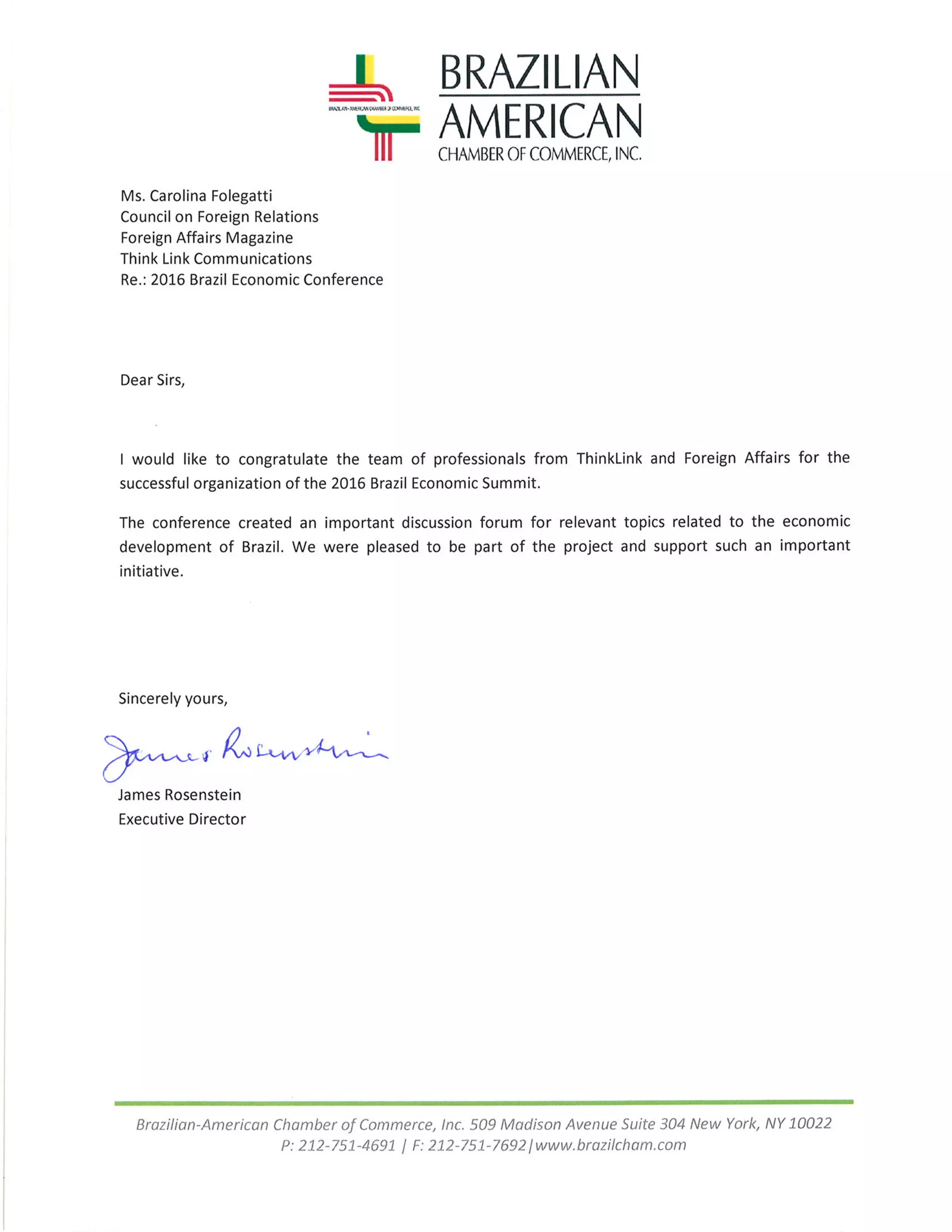Recommendation letter BrazilCham | PDF