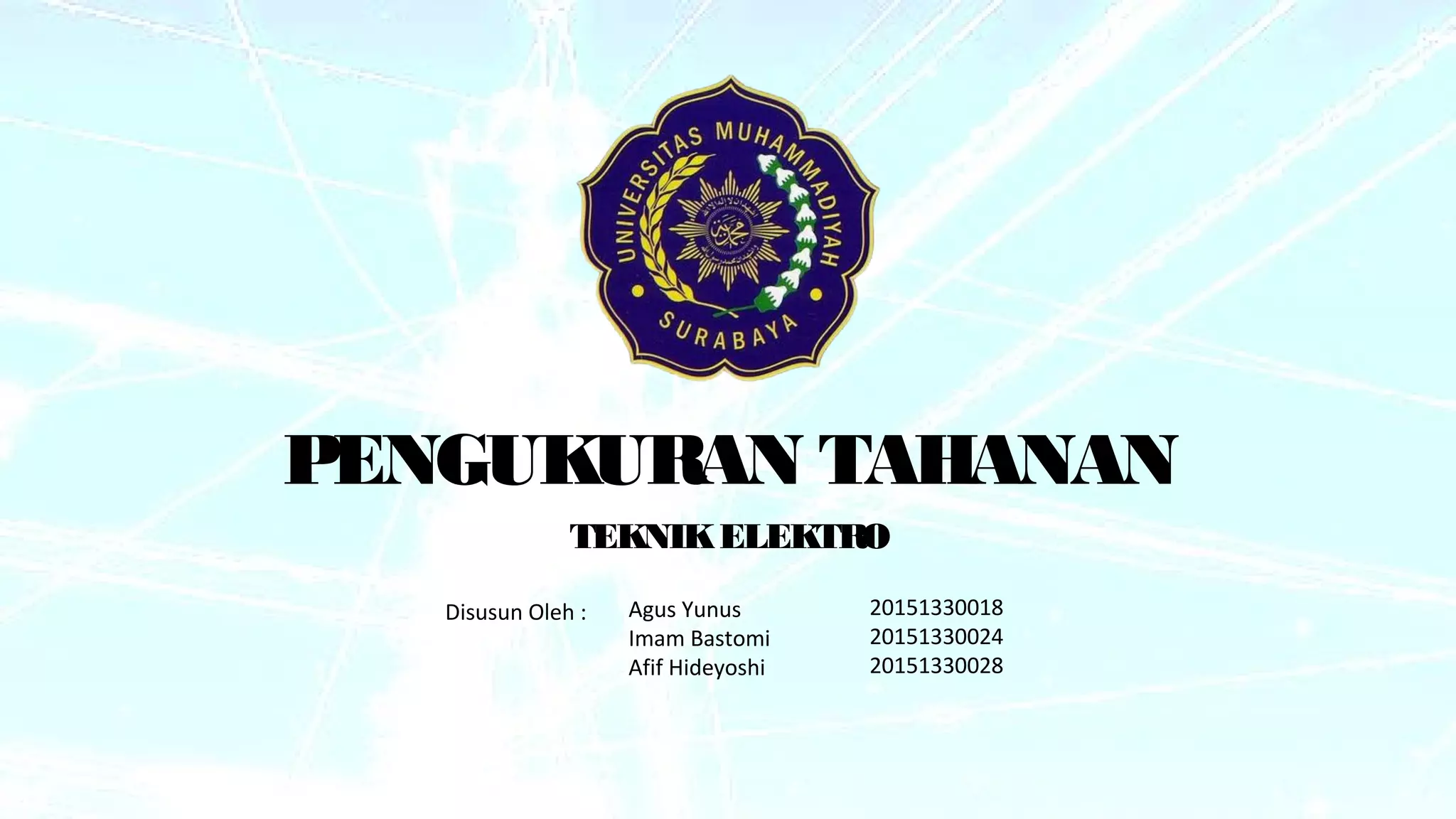 PENGUKURAN TAHANAN | PPT
