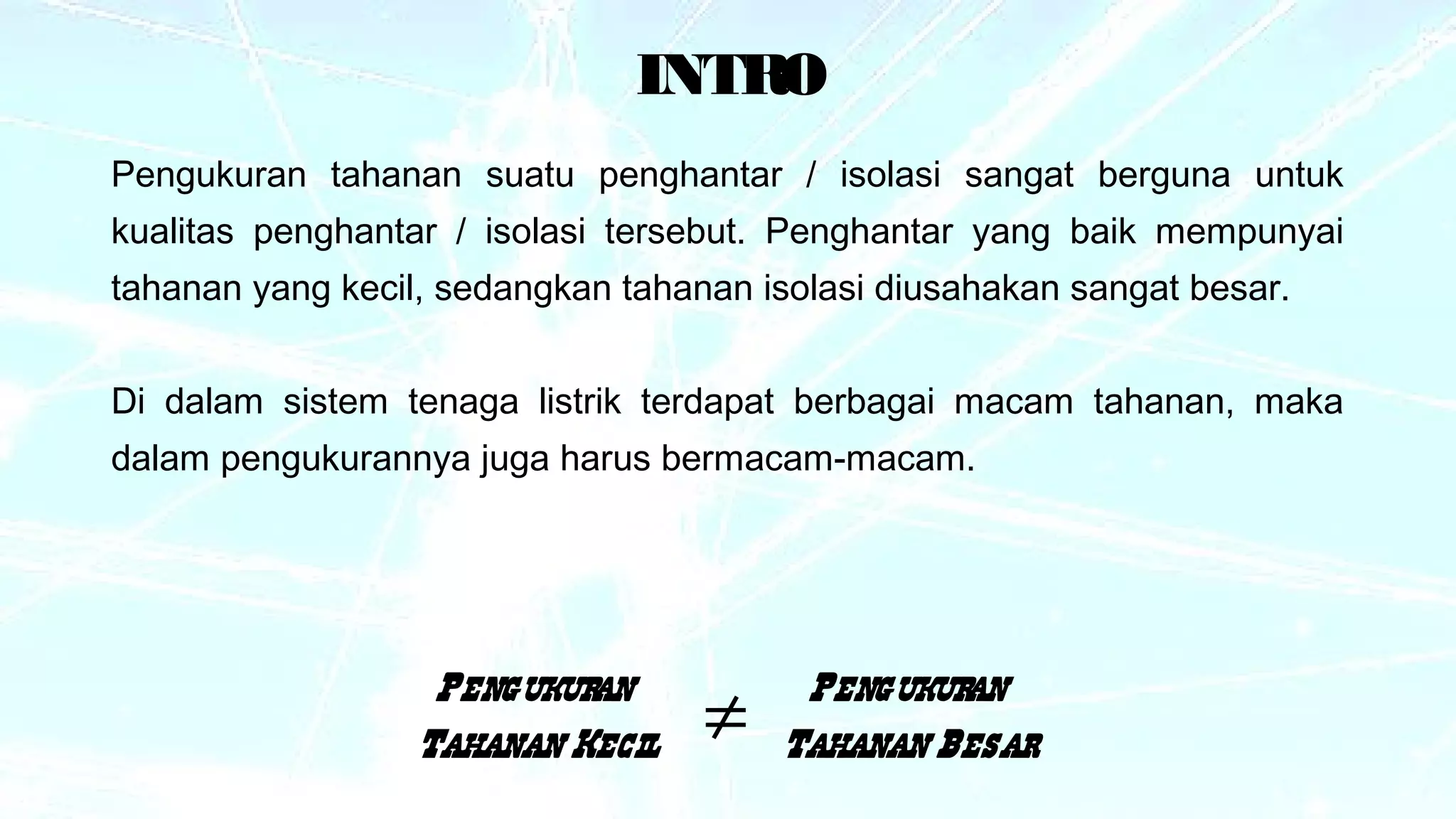 PENGUKURAN TAHANAN | PPT