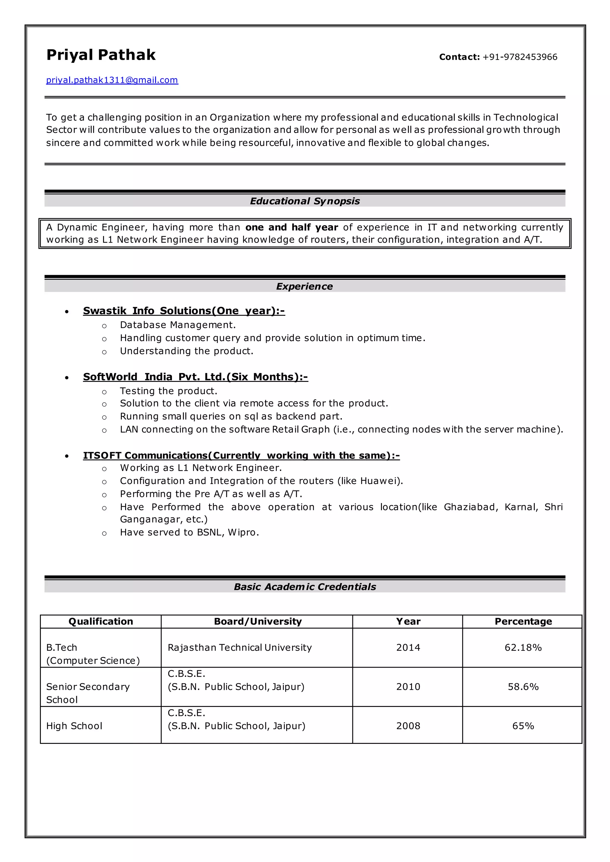 Priyal Resume | PDF